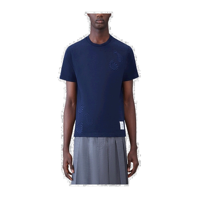 香港直邮THOM BROWNE 男士T恤 MJS232EJ0058415 AW2023 蓝色