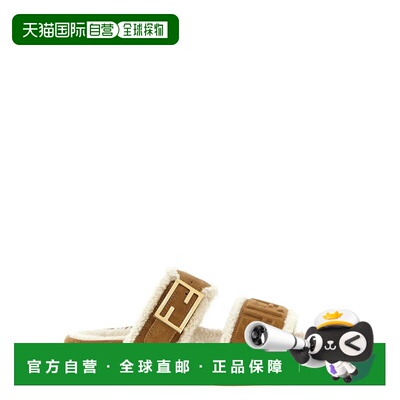 香港直邮FENDI 女士凉鞋 8X8710AY9RF1TOO AW2025 棕色 Feel 平底