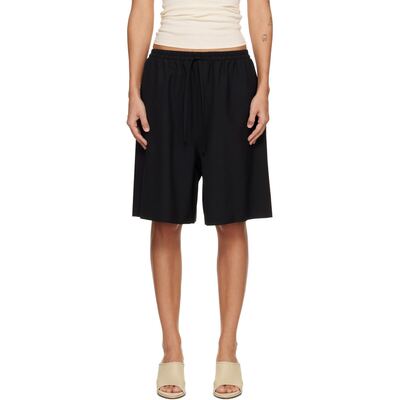 香港直邮潮奢 essentials fear of god 女士 黑色抽绳短裤 FG9W65