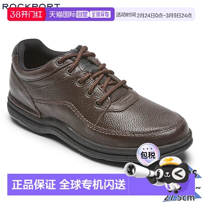 日本直邮Rockport男士世界巡回经典款休闲皮鞋W宽版K70884