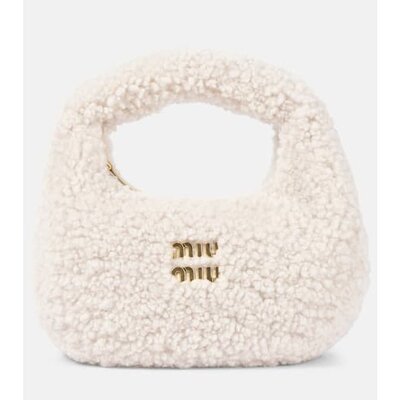 潮奢 Miu Miu 缪缪 女士 Wander 迷你毛羊皮肩包