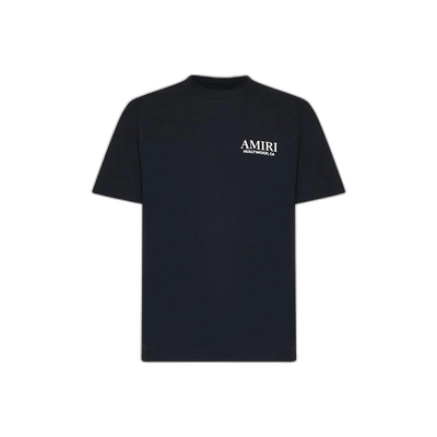 香港直邮AMIRI 男士T恤 AMJYTE1076BLACK AW2025 黑色 圆领T恤