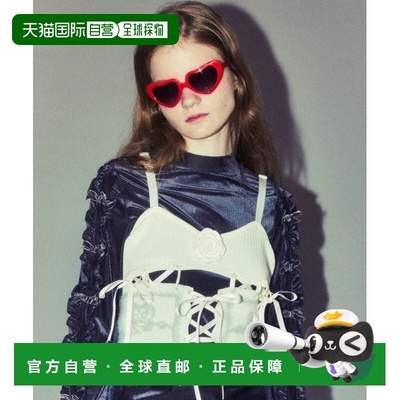 1h可退 日本直邮Candy Stripper 女装 宽松针织背心 玫瑰系带设计