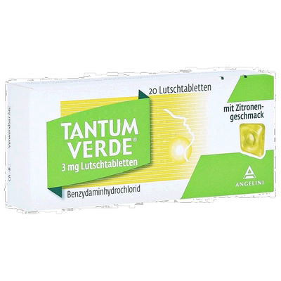 欧洲直邮德国药房Tantum Verde咽喉肿痛消炎止痛含片20粒柠檬味