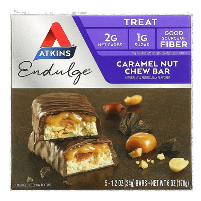 香港直发atkins焦糖花生塑身营养蛋白棒5条