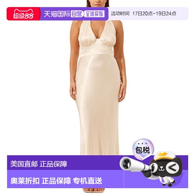 自营Shona Joy La Lune Plunged Halter Midi Dress - white 美国