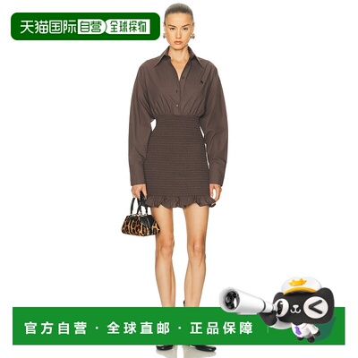 1h可退 香港直邮The Attico 女士 长袖迷你连衣裙 251WCA00450CCC