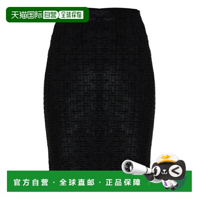 香港直邮BALMAIN 女士半身裙 GF1LC286JL420PA SS2026 黑色 Skirt