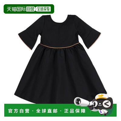 自营Hope & Henry Ruffle Sleeve Ponte Dress - black 美国奥莱