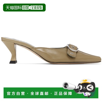 1h可退 香港直邮潮奢 BY FAR 女士 灰褐色 Evelyn Glossed Nappa