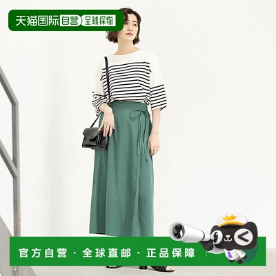 日本直邮GeeRA 麻质感裹身裙 A字裙半身裙裙子 R04609EW11370