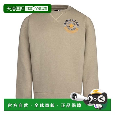 自营Boys Converse Sweatshirt Nomad Khaki Cotton Crew Neck Lo