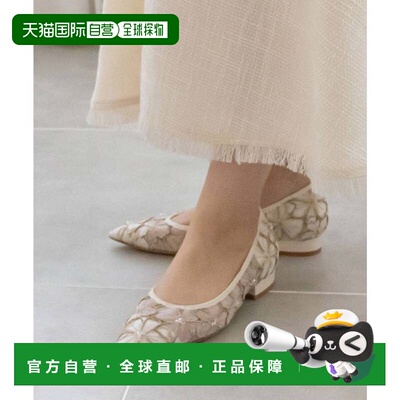 日本直邮RANDA 透明花朵平底单鞋女鞋 RA041BW12973