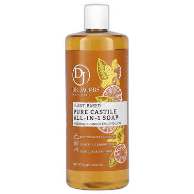 香港直邮Dr. Jacobs Naturals,植物纯卡斯蒂利亚多合一肥皂，橙子