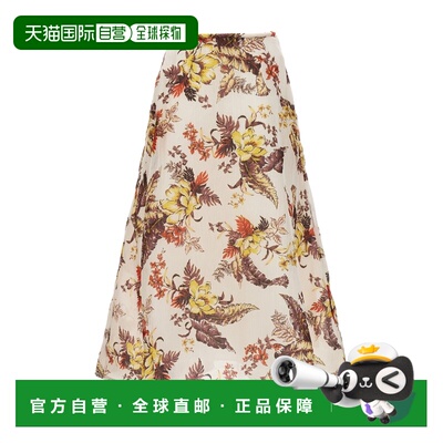 1h可退香港直邮Zimmermann 花卉图案半身裙 9260SMATITRF