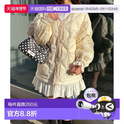 1h可退 日本直邮CIAOPANIC 女装 轻盈保暖 可拆卸下摆荷叶边2WAY