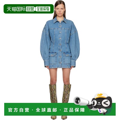 1h可退 香港直邮The Attico 女士 蓝色水洗牛仔连衣裙 260WCA0048