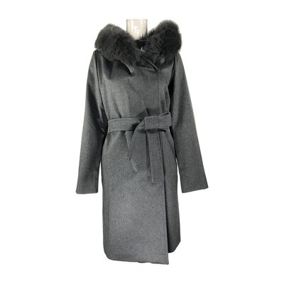 Max Mara 束腰带连帽大衣 6086094906