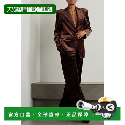 1h可退 香港直邮潮奢 ALEX PERRY 女士 Barlow 弹力天鹅绒西装外