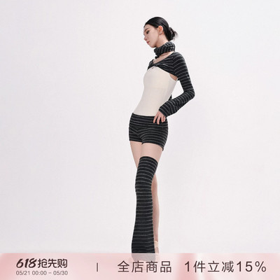 danzbaby芭蕾舞女练功服成人分体服长袖套装针织保暖三件套B368