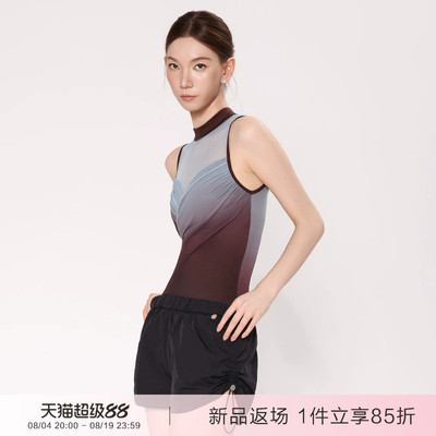 danzbaby芭蕾舞服成人练功服女舞蹈服瑜伽形体服渐变印花体服B431
