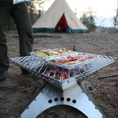 winnerwell不锈钢折叠焚火台XL码户外露营围炉取暖喝茶神器焚火台