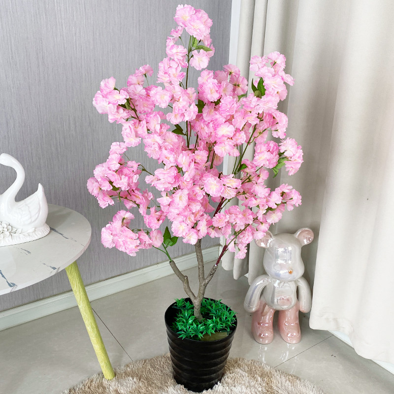 仿真樱花树盆栽粉色花朵家居装饰摆件客厅卧室绿植大型落地仿真花