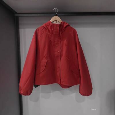 Hixiaohe Windbreaker Jacket Women Zip Up Short Waterproof