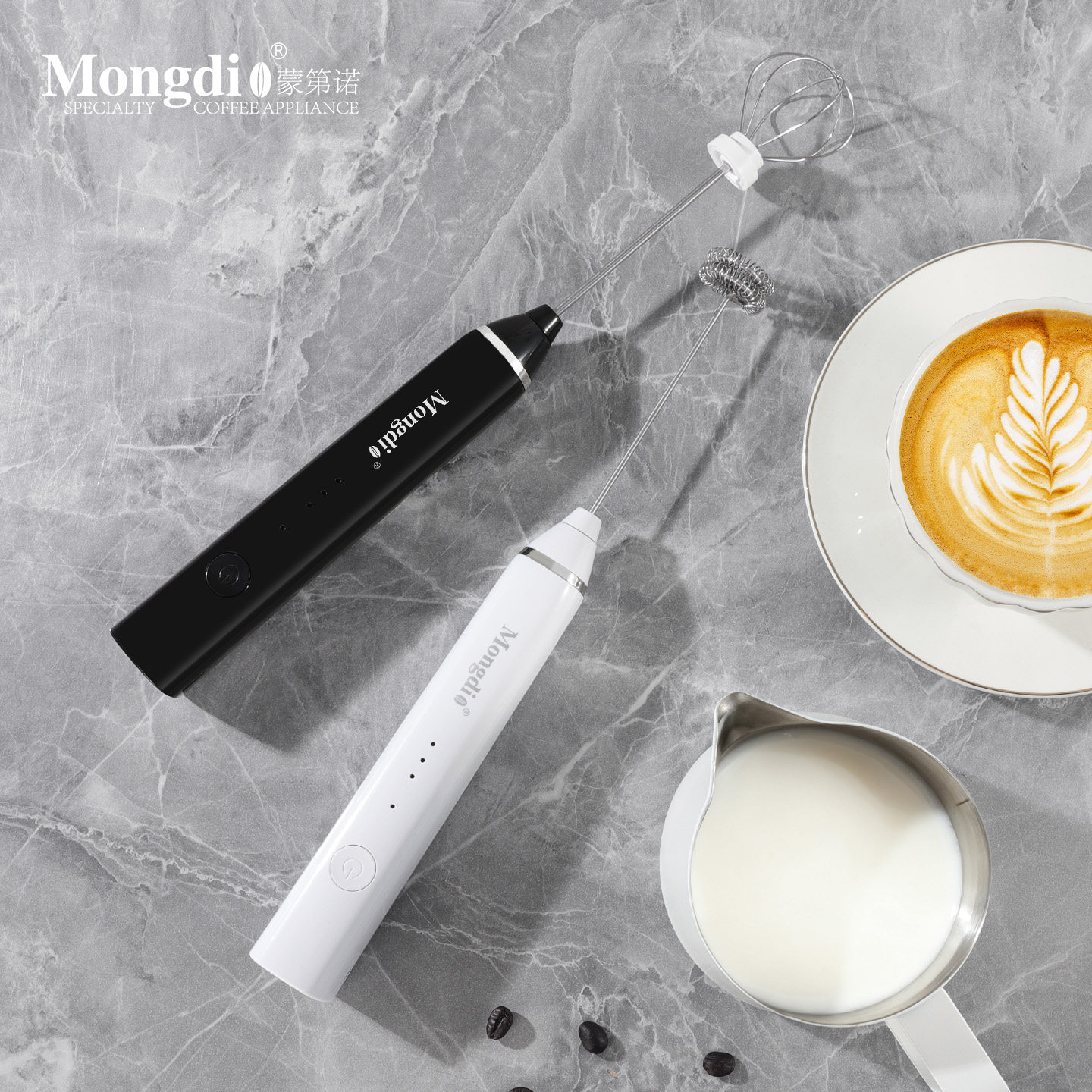 Mongdio咖啡打泡器奶泡奶泡机器打奶泡器牛奶搅拌器奶泡机电动搅