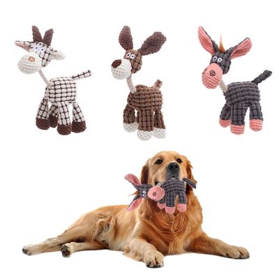 Stuffed donkey pet dog toy Bite resistant teeth stuffed toy