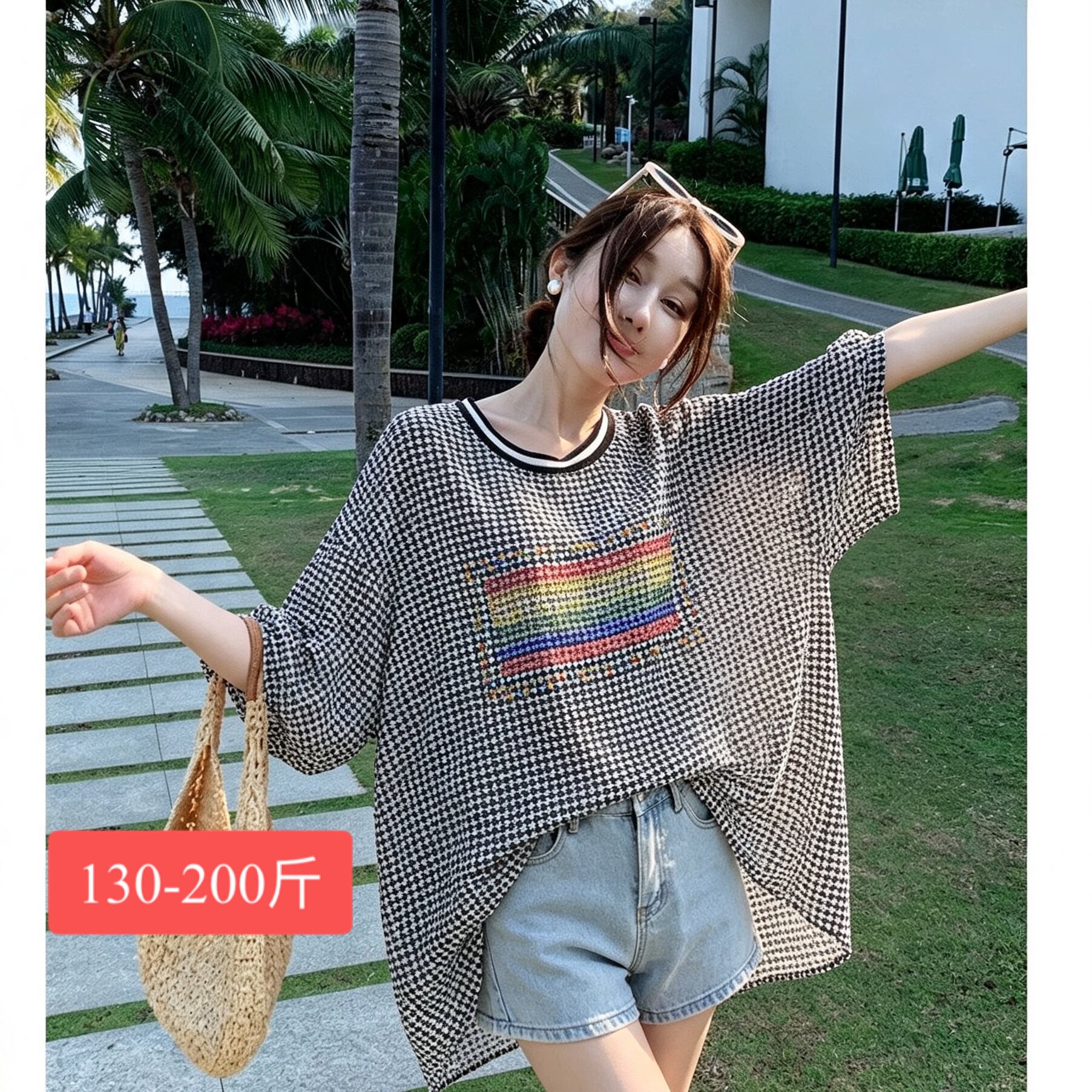 清库存大码雪纺短袖夏季大码女装胖mm200斤遮肉显瘦遮肚子