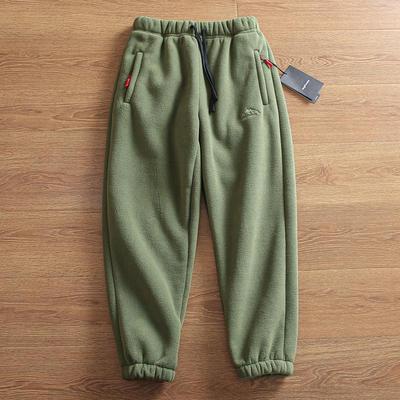 加厚摇粒绒羊羔绒男士束脚卫裤