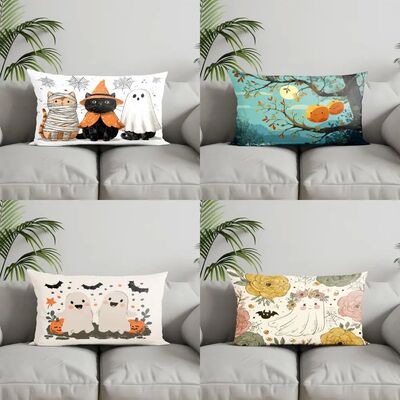 Home Decor Scary Pumpkin Halloween Pillow Suitable For Sofa