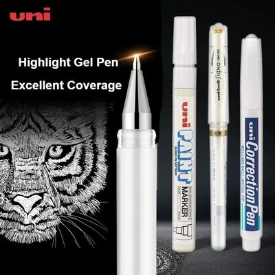 1/3/5pcs UNI Japan UM153 White Highlight Gel Pen Waterproof