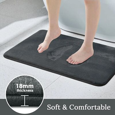 Bath Mat & Bathroom Extra Thick & Soft Memory Foam & Non Sli