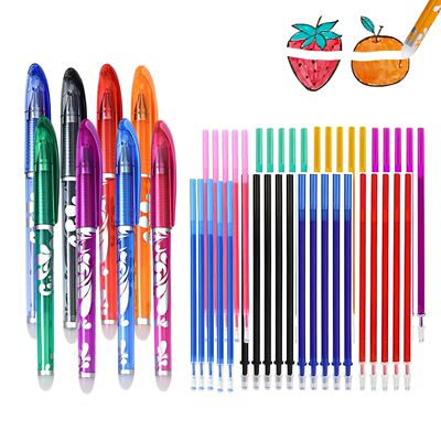 8 Colours Rub Out Pens Erasable Pens with 40 Refills 0.5mm F