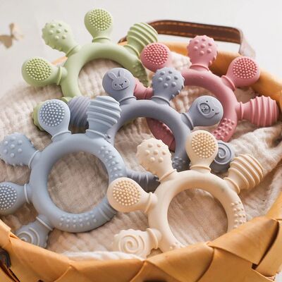Baby Silicone Teethers Animal Food Grade Silicone Baby 0-12