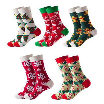 2027New Arrival Winter Women socks Cotton Long Christmas Soc