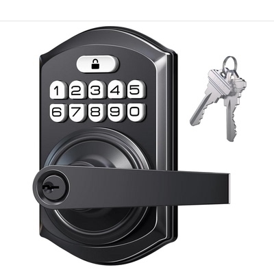 美国代购TEEHO Keypad Door Lock TE004-1A-1 密码锁电子门锁
