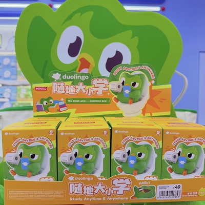 多邻国随地大小学系列手办盲盒 名创优品MINISO