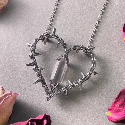 心芒刺项链Necklace Dark Witch Heart Pendant Clavicular chain