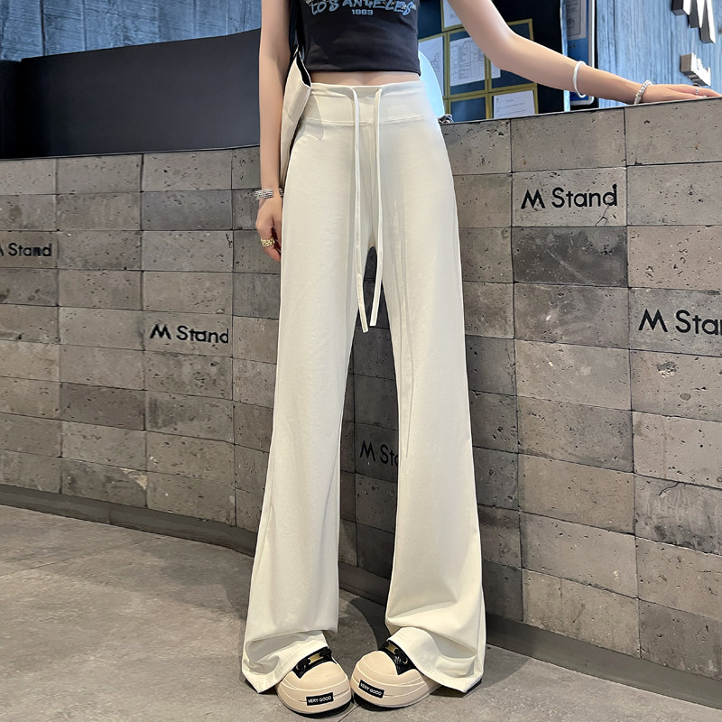 2026新款实拍女夏新薄款2026显瘦垂感休闲直筒面膜瑜伽运动卫裤