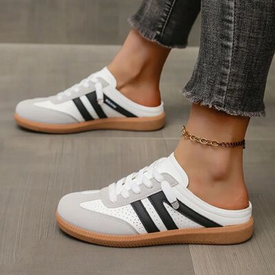 Women Mules Shoes Sports Round Toe Flat Female Footwear Casu