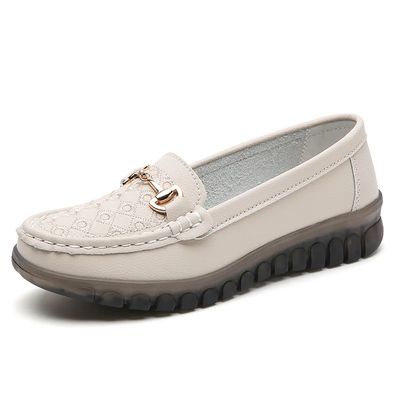 Women's leather lightweight anti-slip wear soft sole casual