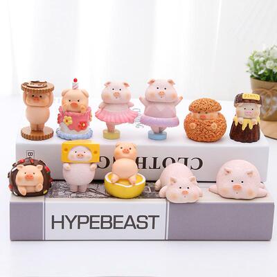 The cute little pigfish has a car-loaded tabletop office pig