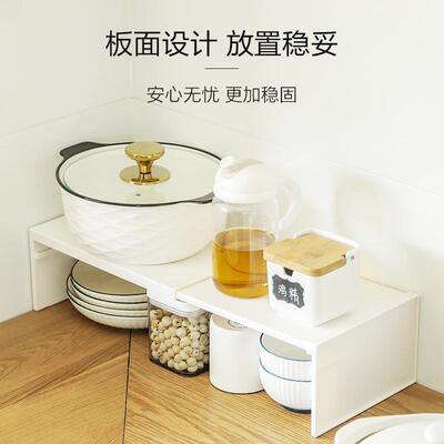 Scalable kitchen shelf cabinets with partitioned cabinets to