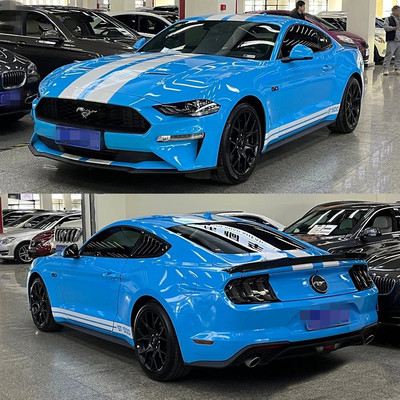 野马MustangGT500机盖车顶车尾平行线车贴拉花 车身侧裙贴纸