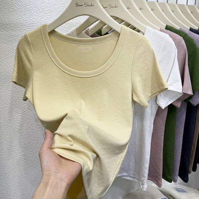 实体连锁店同款高品质纯色修身T