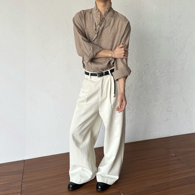 PCGO14GSL垂感阔腿西裤