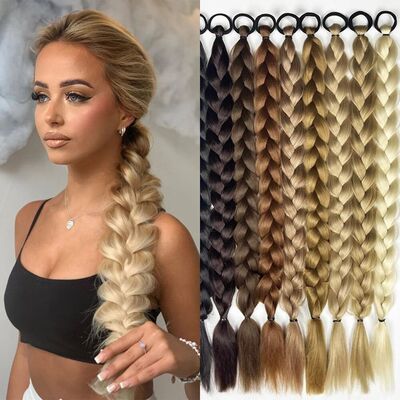 24 Inch Fishtail Braid Long Ponytail Hair Extension